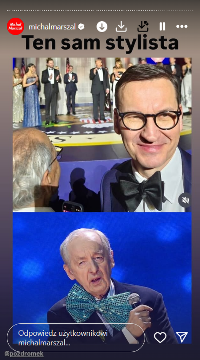 Mati w muszce wparował na imprezę Donalda zza oceanu. Są memy